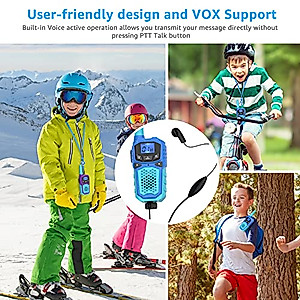 3 Walkie-Talkies for Kid, Outdoor Toys for Boys and Girls, Rechargeable Long Distance Walkie-Talkies, Suitable for Camping Hiking Birthday Gift