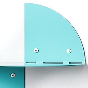 EWART WOODS Small Floating Wall Steel Shelves, Hanging Colorful Bathroom Shelf with Easy Mounted System, Modern Furniture