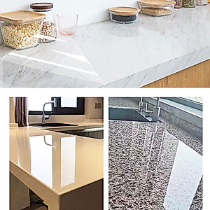 Snkxu Clear Contact Paper, Protection for Kitchen Backsplash Tiles, Cabinets, Walls, and Shelves. Waterproof and Oil-Proof Peel and Stick Covering(15.7X78.7 Inches)