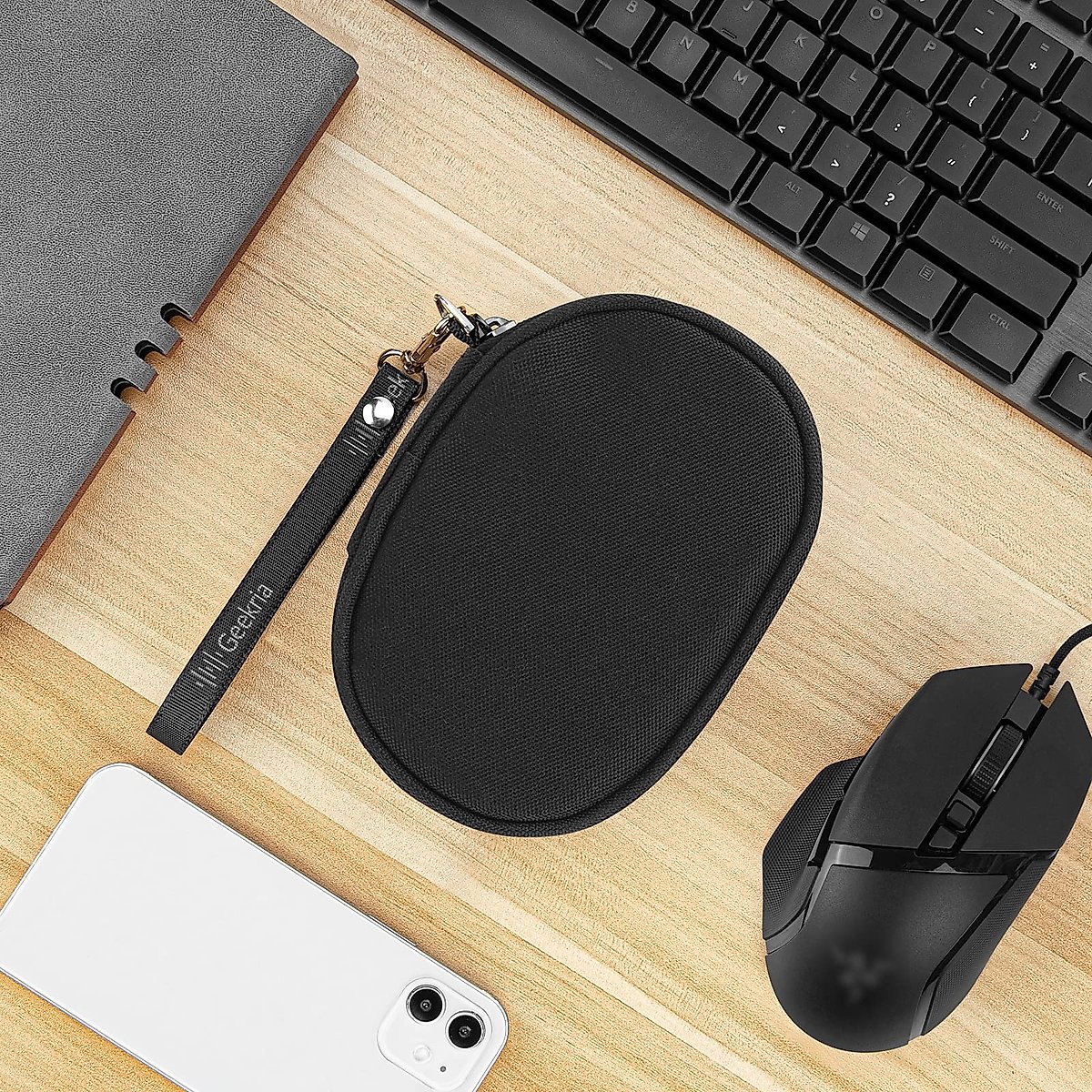 Geekria Travel Case Compatible with Logitech G402, G502, G602, G203, G PROX, Razer DeathAdder Chroma, Naga, Mamba, Basilisk X, Basilisk V3, and Many Gaming Wireless Mouse/Protective Travel Case