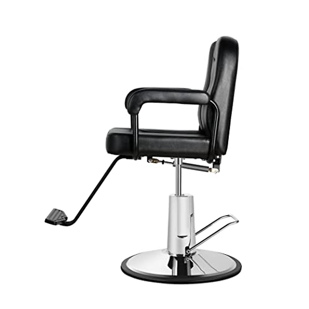 Beautymega Black Hydraulic Pump Styling Chair 360 Degrees Swivel Barber Chair Salon Spa Reclining Beauty Chair