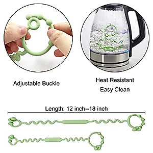 Yunaeduo Silicone Sippy Cup Leash for Baby - 2 Pack Sippy Cup Straps Food Grade Silicone - Keep Bottles and Sippy Cups Off The Floor - Keep Cups Sanitary, Dishwasher Safe - Gray