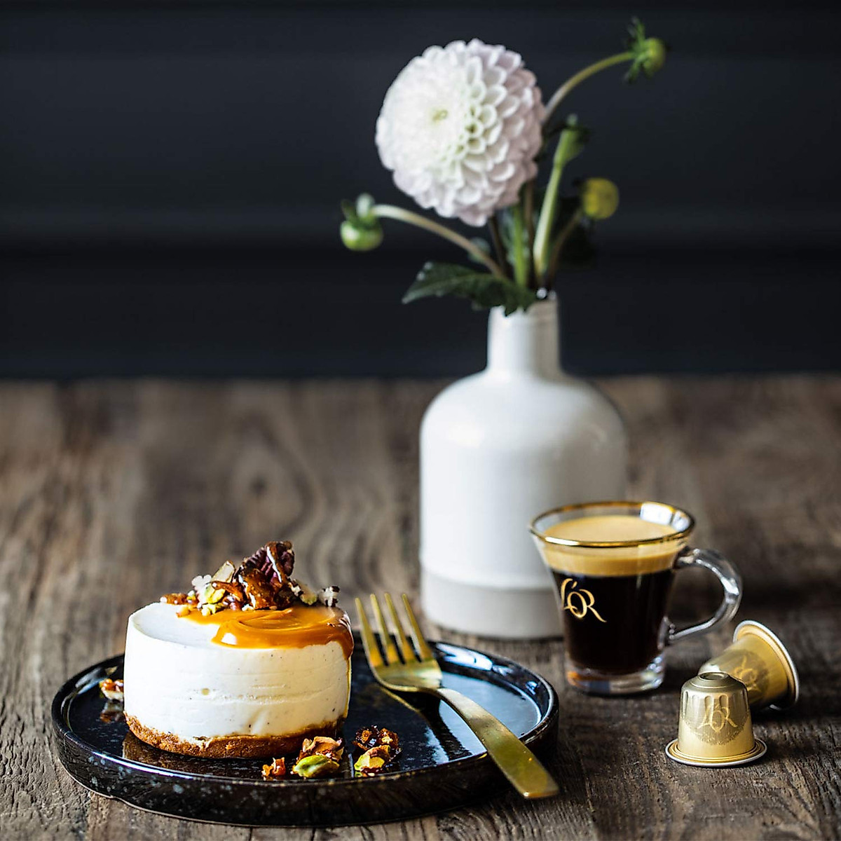 L'OR Espresso Capsules, 100 Count Espresso Onyx, Single-Serve Aluminum Coffee Capsules Compatible with the L'OR BARISTA System & *Nespresso Original Machines