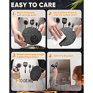 HULISEN Pre-Seasoned Cast Iron Burger Press, Heavy Duty 6” Burger Smasher for Griddle with Heat Resistant Handle, Grill Press for Hamburger, Bacon, Meat, Steak, Patty, Barbecue Grilling Tool, 2.3lb