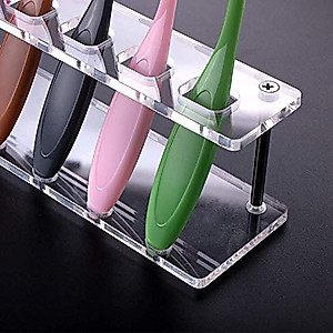 Yoseng Clear Acrylic 10 Hole Drying Rack Storage Display Bracket Shelf Holder Specifically Design for Oval Ink Blending Brush Set(Not Contain Brush)