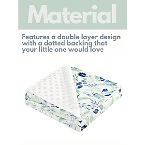 Terriboo Minky Baby Bed Blanket Newborn Mink Blanket Double Layer with Dotted Backing (Animal)