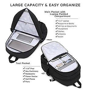 Laptop Backpack 15.6 Inch Kids College Backpacks Anti Theft Travel Back Pack