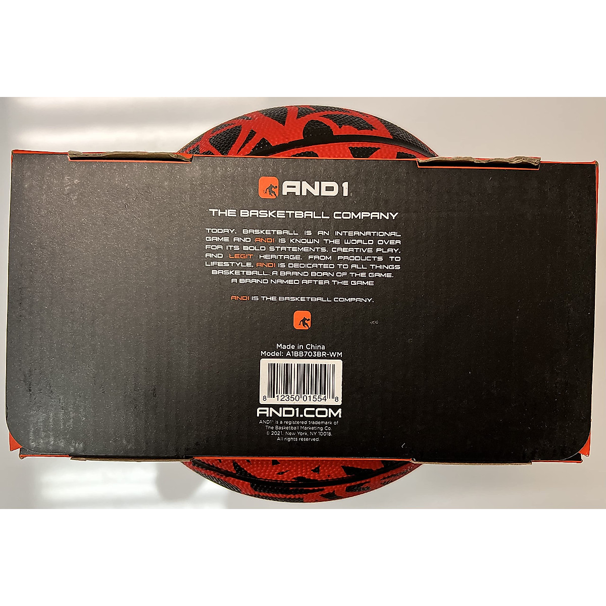 AND1 Fantom Graffiti Rubber Basketball: Official Regulation Size 7 (29.5 inches) Rubber Basketball - Deep Channel Construction Streetball, Made for Indoor Outdoor Basketball Games