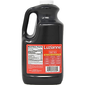 Luzianne Unsweetened Tea Concentrate 64 Ounce Bottle with By The Cup Travel Cup