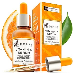 PURE Vitamin C Serum for Face 20% Vitamin C Facial Serums with Hyaluronic Acid Retinol Vit E Antioxidant Vitamin C Face Oil Skin Brightening Serum Anti Aging Reduce Wrinkles & Dark Spots