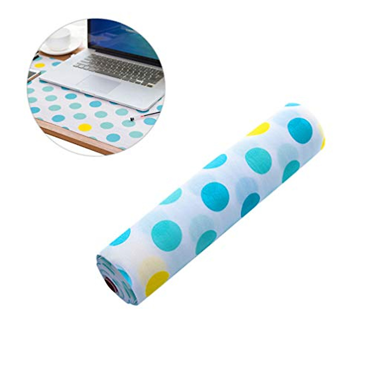 VOSAREA Waterproof Shelf Liner Moistureproof Drawer Liner for Kitchen Cabinet Cupboard Shelves (Blue Dot)