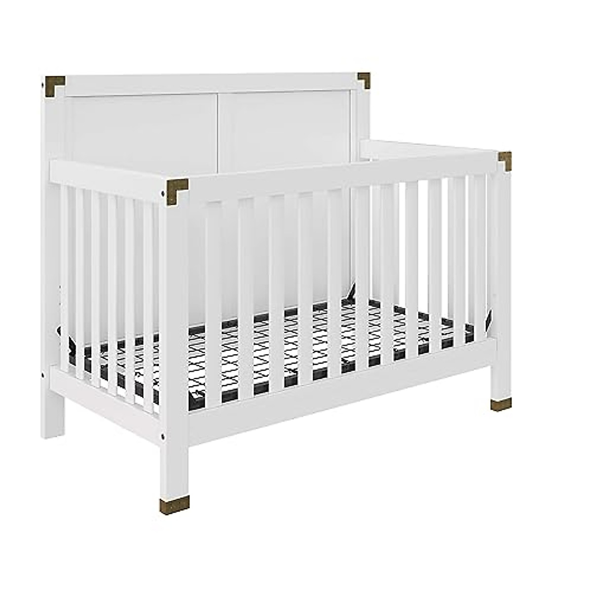 Baby Relax Miles 5-in-1 Convertible Crib, Nursery Furniture, Classic White
