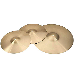 Ludwig Accent Drive Series LC175 Complete Drum Package with Cymbals, Hardware, Drum Throne, Chain-drive Pedal and Sticks (Silver Foil)