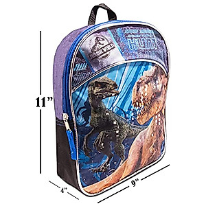 Jurassic World Dinosaur Mini Backpack Set -- Deluxe 11" Jurassic World Backpack for Kids Boys Toddlers with Dinotrux Stickers (Jurassic World School Party Supplies)
