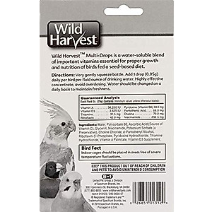 Wild Harvest 8-in-1 MULTI-DROPS for ALL BIRDS • HIGH-POTENCY VITAMIN SUPPLEMENT 29g
