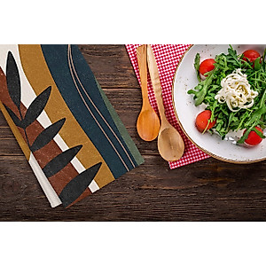 Abstract Boho Sun Mountain Botanical Leaf Kitchen Towels Tea Towels, 16 X 24 Inches Cotton Modern Dish Towels Dishcloths,Dish Cloth Flour Sack Hand Towel for Farmhouse Kitchen Decor,Boho Lovers Gifts