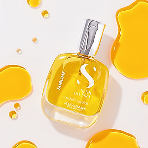 Alfaparf Milano Semi di Lino Sublime Cristalli Liquidi Hair Oil Serum with Thermal Protection - Anti Frizz Hair Serum & Smoothing Heat Protectant Spray with Vitamin E for Frizzy Hair (1.01 oz / 30 ml)