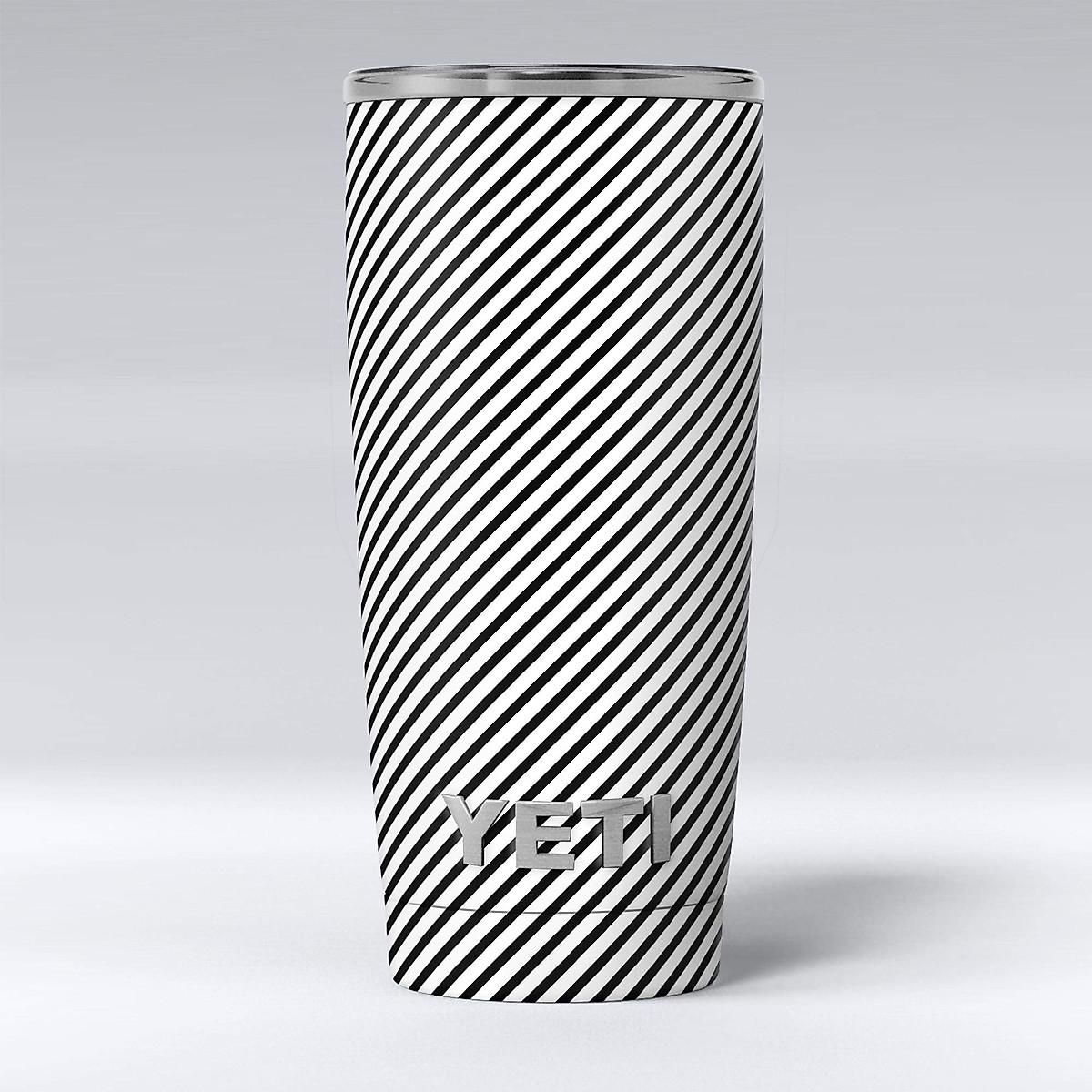 Design Skinz The Slate Black Slanted Lines - Skin Decal Vinyl Wrap Kit Compatible with The Yeti Rambler Cooler Tumbler Cups