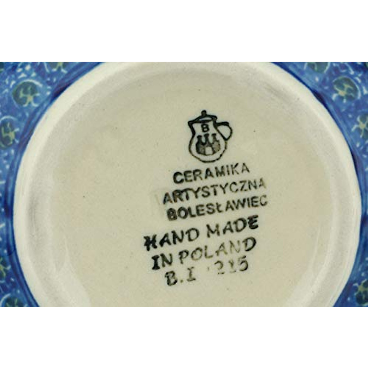 Polish Pottery Bowl 5-inch Blue Poppies made by Ceramika Artystyczna