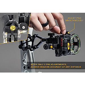 Trophy Ridge React Pro 5 Pin Archery Bow Sight, Right Hand, 0.010 Pin