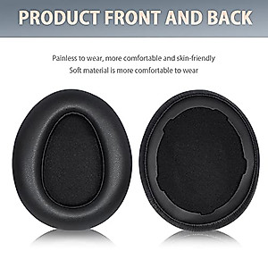 MDR-10R Replacement Ear Pads Earpads Ear Cushions Cover for Sony MDR-10RBT MDR-10RNC MDR-10R Headphones (Black)