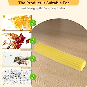 PVA Sponge Roller Mop Head Refills, Sponge Mop Head Replacement Super Absorbent Roller Mop Refill Sponge Mop Head Refill PVA Foam Professional Mop Head for Home Cleaning Tool, Yellow, Set of 2