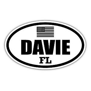 3 Pack Reflective Davie FL Florida Broward County Stealthy US Flag Euro Decal Sticker Vinyl for Hard Hats, Bottles, Glass, Toolbox 2" x 3"