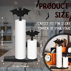 Mifoci Bat Paper Towel Holder with 2 Holders Gothic Home Decor Wooden Paper Towel Dispenser Stand Organizer for Table Countertop Kitchen Bathroom Toilet Decor Christmas Thanksgiving Party Favor Gift