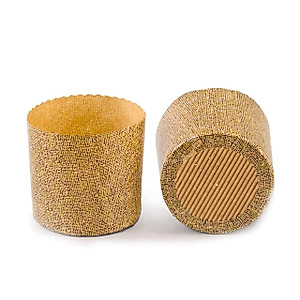 12 oz Panettone Paper Mold | 12 Pack | Easter Bread Paper Mold Paska Mold Kulich - Easter Bread Forms Non Stick Panettone Mold Baking Cups - W 4.33 x H 3.35 Inches