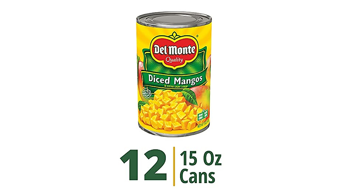 Del Monte Diced Mango - Canned Fruit in Light Syrup