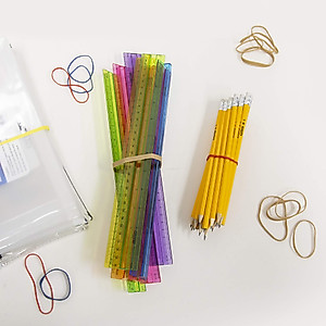 BAZIC Rubber Bands, Assorted Size 2 Oz./ 56.70 g, Made in USA Elastic Stretchable Bands for Bank Paper Bills Money Dollars File Folders, 1-Pack