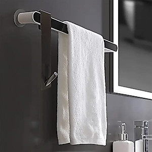 EAGLES 2PCS Shower Door Hooks,5 Inch Towel Hooks for Bathrooms Frameless Glass Shower Door,Stainless Steel Shower Towel Hook,Heavy Duty Bath Hook for Robe,Towel - Black