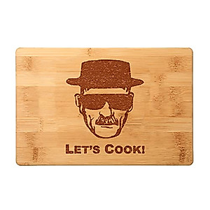 Dads Birthday Gifts - Engraved Bamboo Cutting Boards for Kitchen, Gifts for Fathers Day, Wedding Gifts from Kids, Let's Cook Chopping Board for Dad