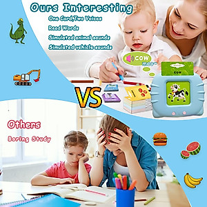 BAOXUE Toddler Learning Toys for 1 2 3 4 Year Old Girls Boys,Educational Toys for Toddlers Ages 2-4,Talking Flash Cards with 224 Sight Word,Speech Therapy Autism Toys Birthday Gift for Kids 1-3 (A)