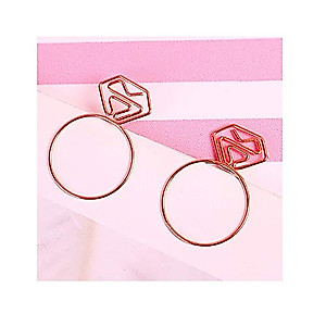Diamond Ring Shape Small Paper Clips - Cute Paper Clips - Funny Bookmark Marking Clips for Office School Wedding Party Invitation Valentine Decoration - Planner Paperclips (20 pcs) (Diamond Ring)