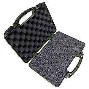 Cedar Mill Fine Firearms Olive Green Hard Gun Case TSA Approved, Lifelong-Durability Hand Gun Cases – DS2TeK Handgun Case w/Dual-Lock System – High Standard Case for Handguns epe waterproof foam