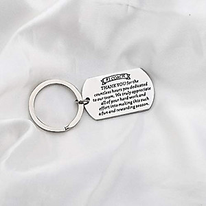 FUSTMW Coach Thank You Keychain #1 Coach Gift Appreciation Gift for Football Basketball Soccer Baseball Coach Retirement Gift (#1 Coach Gift)