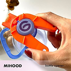 2 Pack Automatic Milk Drink Dispenser with Lid by MIHOOD - Hands-Free Electric Tap for Fridge Gallon Beverage Kids Home Kitchen Wedding Party Outdoor and 1 Multi Purpose Can Bottle Opener (MHBD00001)