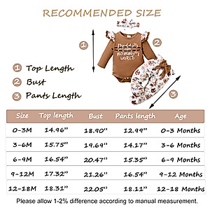 Kislio Baby Girl Clothes Daddys Girl Mommys World Outfit Ruffle Romper Pants Set Newborn Girl Clothes Set