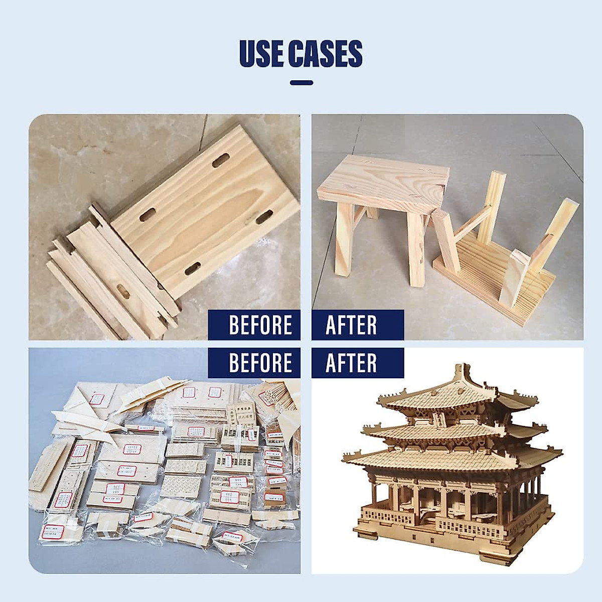 Wood Glue 20g, Wood Adhesive, Instantly Strong Adhesive for bonding Wood, Instant Super Glue for Wood, Oak, Wooden Furniture, Wooden Product, Wooden Crafts, Wood Edge