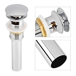 Bathroom Sink Drain Vessel Up Sink Drain Brushed with Overflow for Kitchen Bathroom