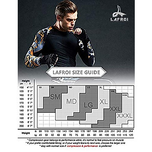 LAFROI Men's Long Sleeve UPF 50+ Baselayer Skins Performance Fit Compression Rash Guard-CLYYB Asym Dragon Size SM