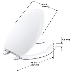 KOHLER Lustra Elongated toilet seat