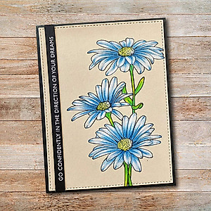 Lottoy Cute Chamomile Silicone Clear Stamp and Die Sets for Card Making, DIY Embossing Photo Album Decorative Craft