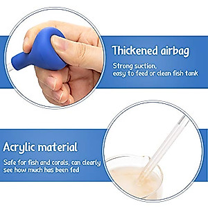 Weewooday 3 Pieces Axolotl Tank Accessories, Extra Long Tweezers for Aquarium, Coral Feeder Long Syringe, Fish Feeding Tongs Tweezers for Reef Roids Aquatic Plant Spider Snake Lizard