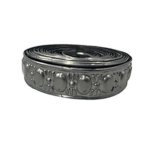 CraftyCrocodile Metal Ribbon for Decor Craft - Decorative Silver Trim for Crafting - 0.8", 3 Yards Long