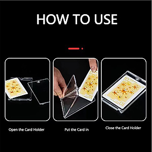 25 ct Magnetic Card Holder 35pt, Card case Holder for Trading Cards，Card Protectors Hard Plastic, Card Sleeves Display case for Baseball Card Sports Cards