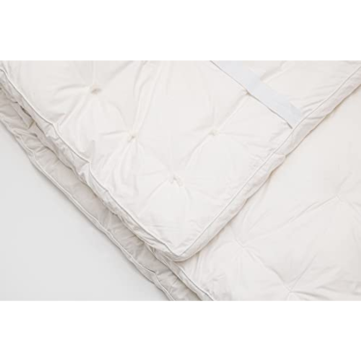 Sleep and Beyond myWoolly Latex Topper, 100% Natural Wool and Latex Filled Mattress Topper,3 in Thick, King 76x80, Ivory