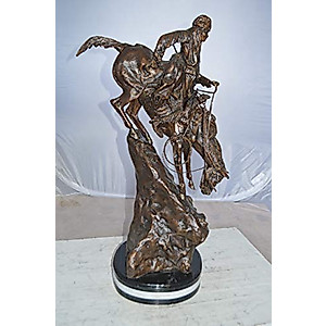 Mountain Man by Remington Bronze Statue - Size: 11" L x 11" W x 30" H.
