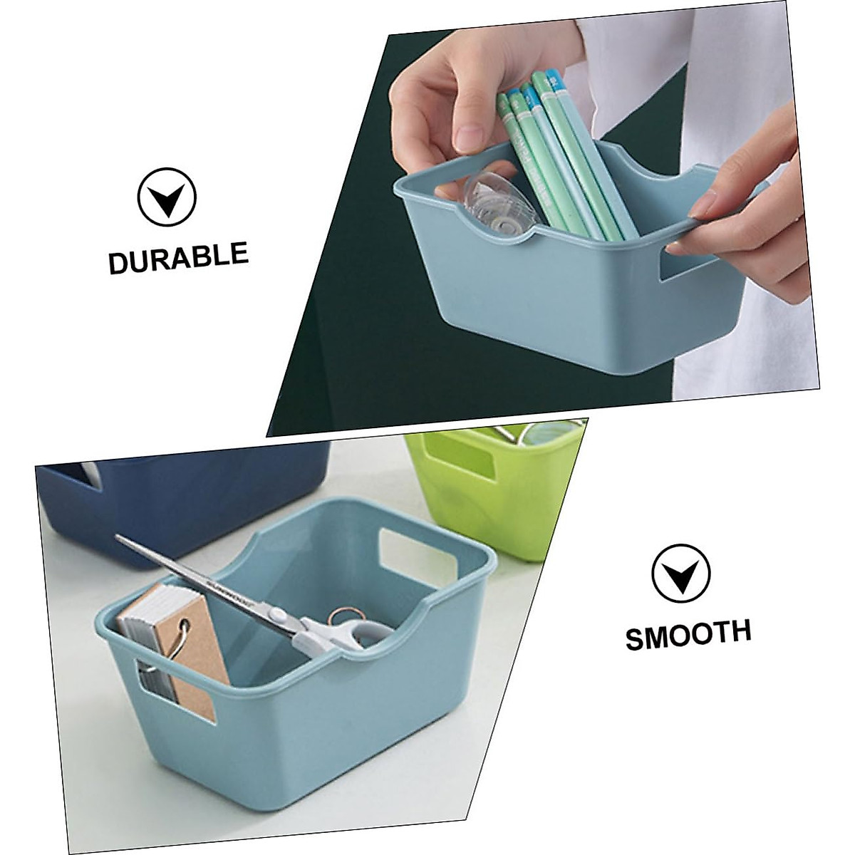 FRCOLOR Plastic Storage Basket 6pcs Box Storage Box Desktop Finishing Tray Pp Mini Plastic Storage Baskets